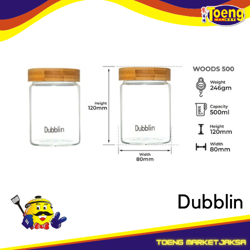 Jual WOOD GLASS JAR 500ML 1903 DUBBLIN | Shopee Indonesia