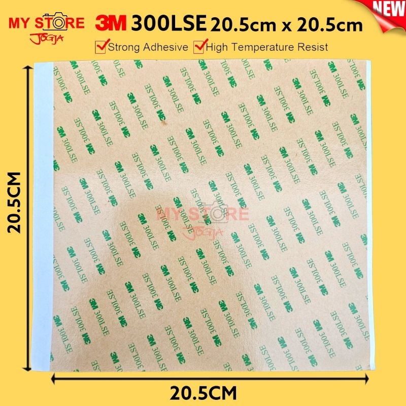 Jual Perekat double tape lem 3M 300LSE 20.5cm x 20.5cm karet body ...