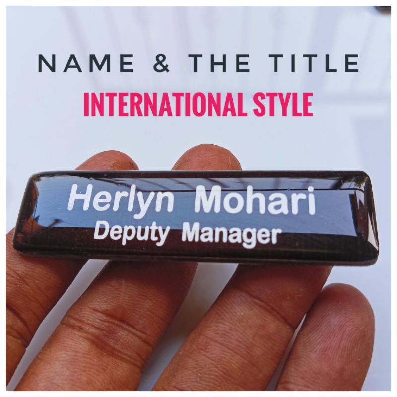 Jual NAME TAG HITAM FULL - TOTALLY BLACK NAME TAG - RESIN VIBERGLASS ...