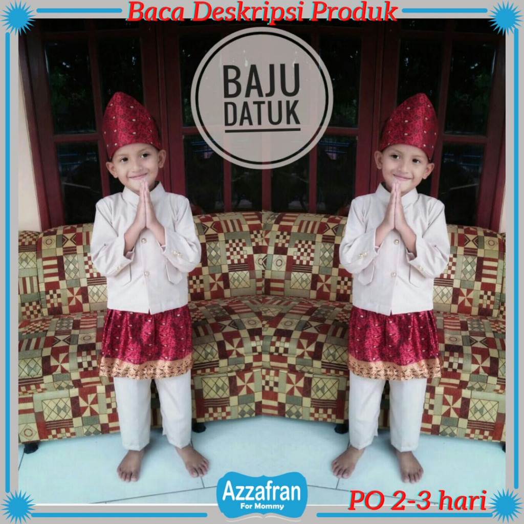 Jual Baju Datuk | Kostum Adat Padang Minang Anak Laki | Costume Pesta ...