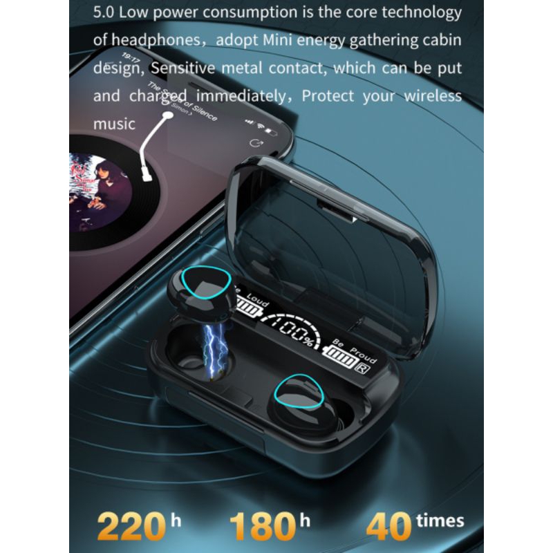 Jual Headset bluetooth TWS M10 warna hitam, M19, M28, M29, M90 | Shopee ...