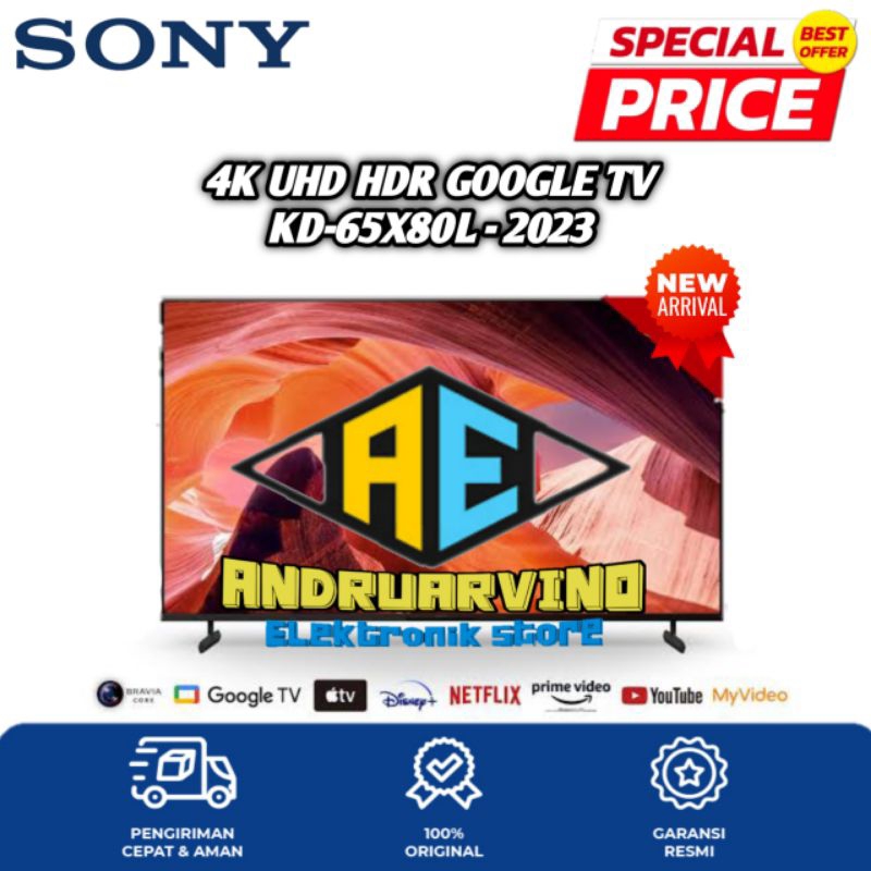 Jual SONY BRAVIA 65 INCH KD-55X80L 4K UHD HDR GOOGLE TV 65X80L | Shopee ...