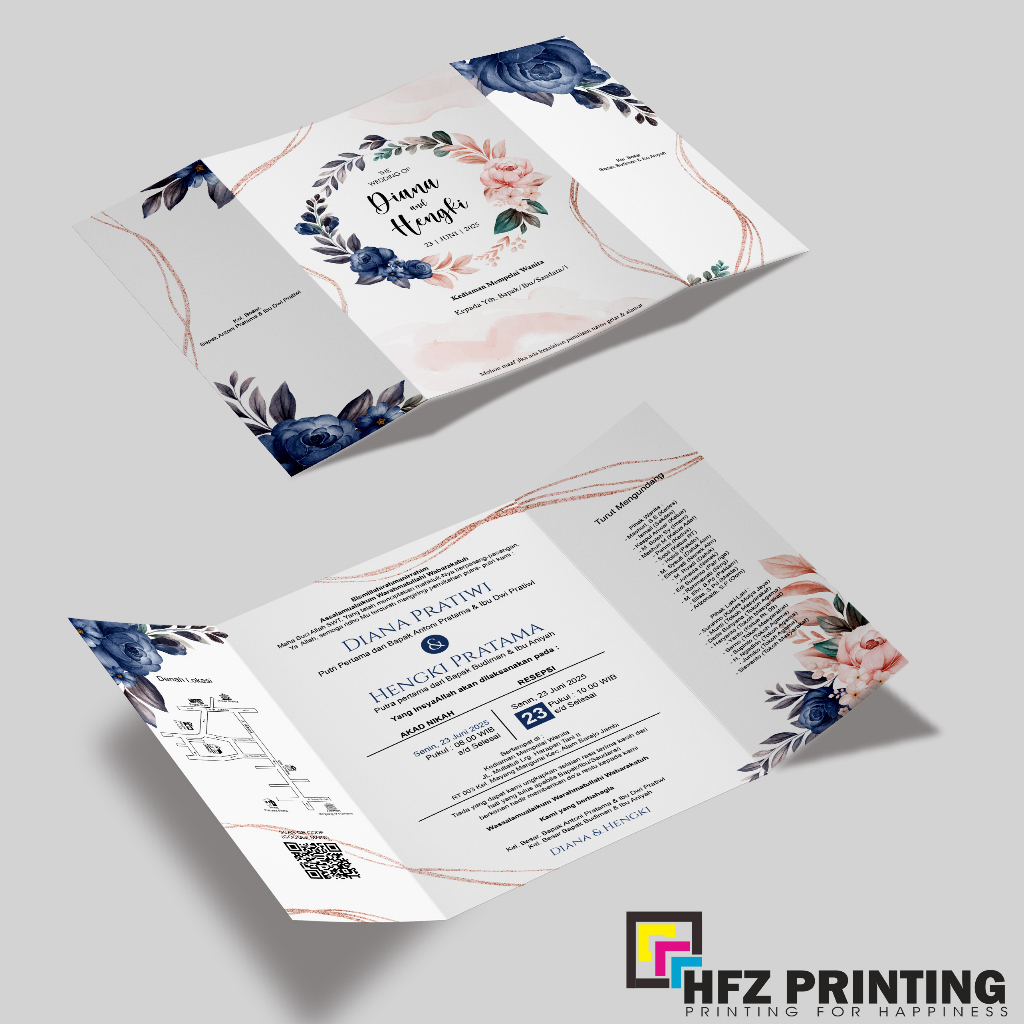 Jual UNDANGAN LIPAT 3 / UNDANGAN NIKAH MURAH / NGUNDUH MANTU / ELEGANT ...