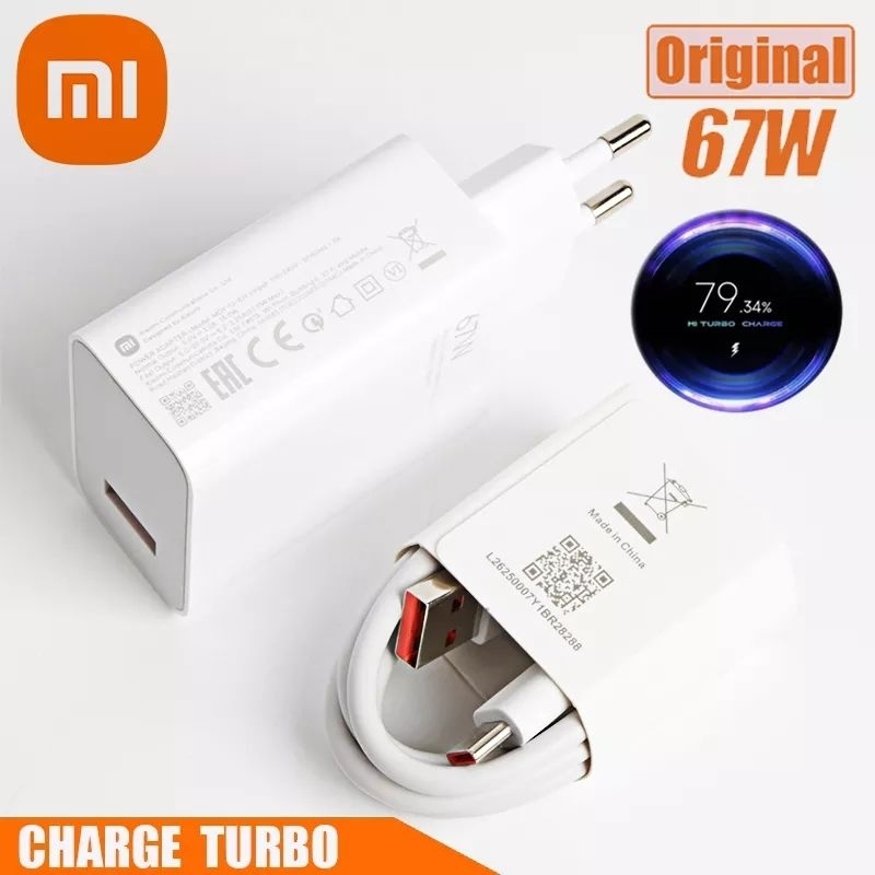 Jual ORIGINAL CHARGER XIAOMI 67 W / WATT TYPE C TURBO FAST CHARGING ...