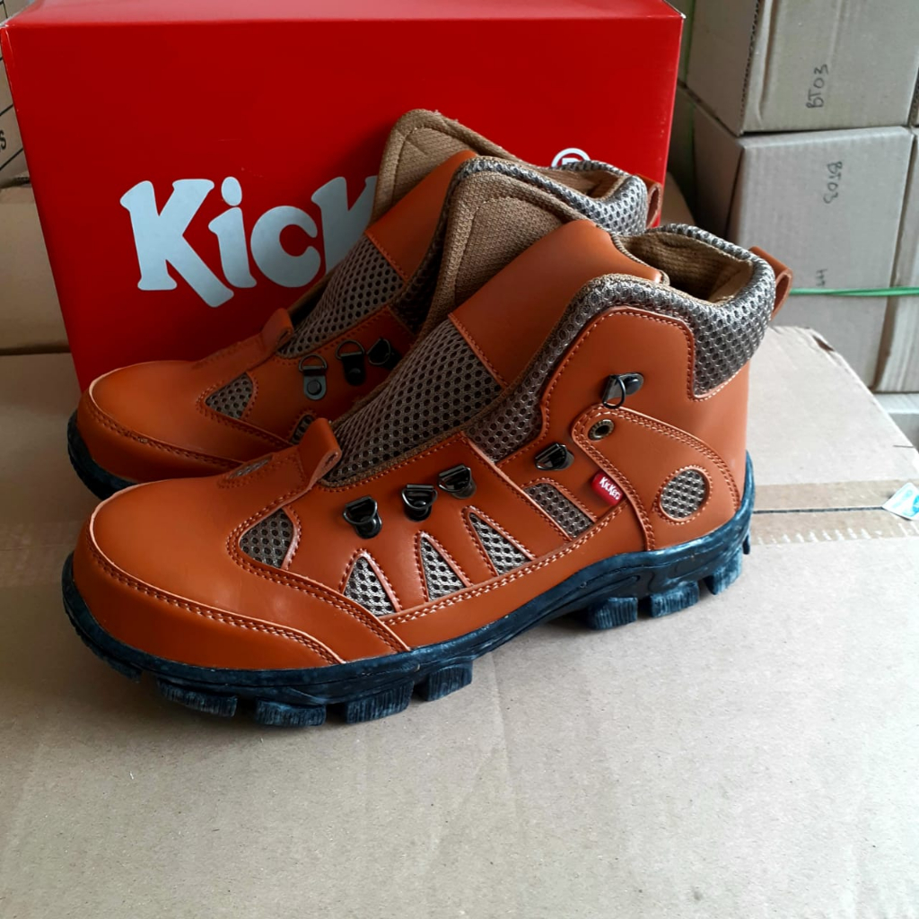 Jual sepatu safety boots kickers mewah kulit plat steel kerja mandor ...