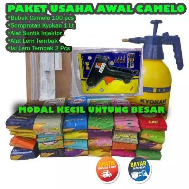 Jual (Gratis barner stiker promosi) Paket Hemat Usaha Minuman Es Camelo ...