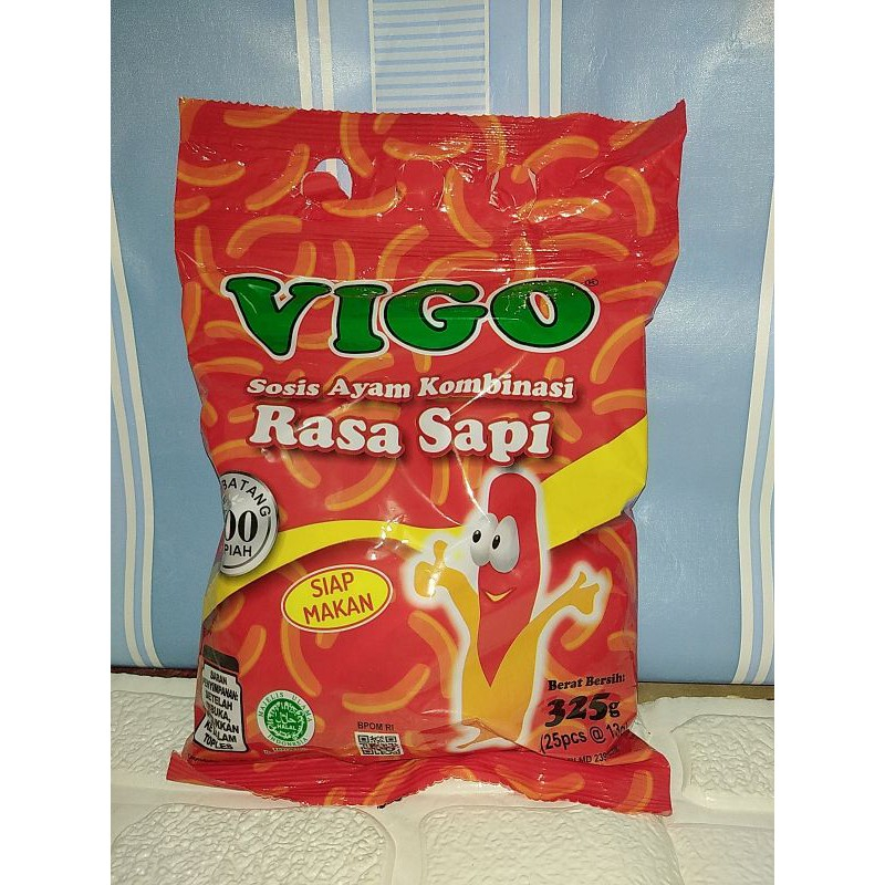 Jual Sosis VIGO Rasa Sapi 312,5gr // Sosis Siap Makan Isi 25 | Shopee ...