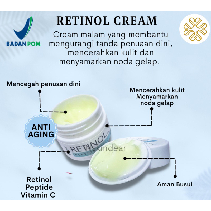 Jual Retinol Cream (BPOM - Kulit Sensitive, Krim Anti Aging) | Shopee ...