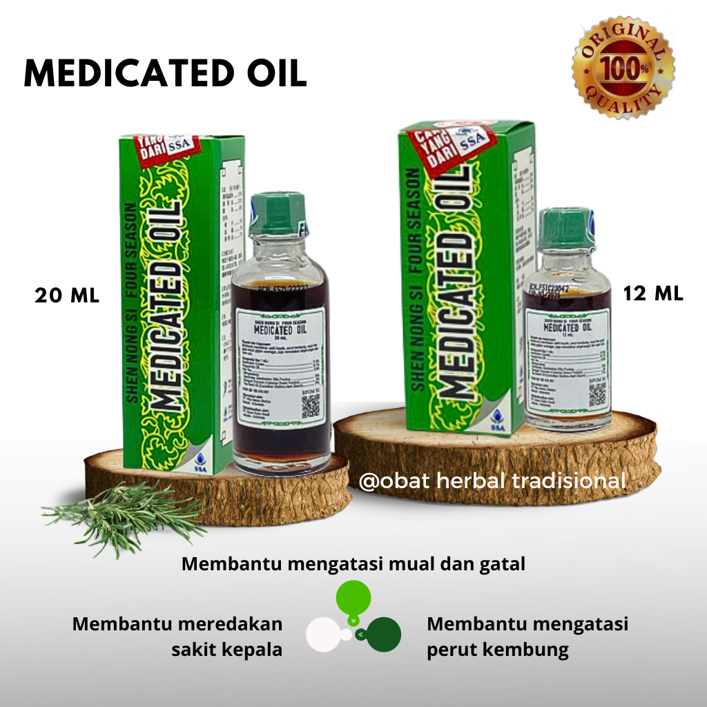 Jual MEDICATED OIL Four Season Original Minyak Angin Serbaguna original ...