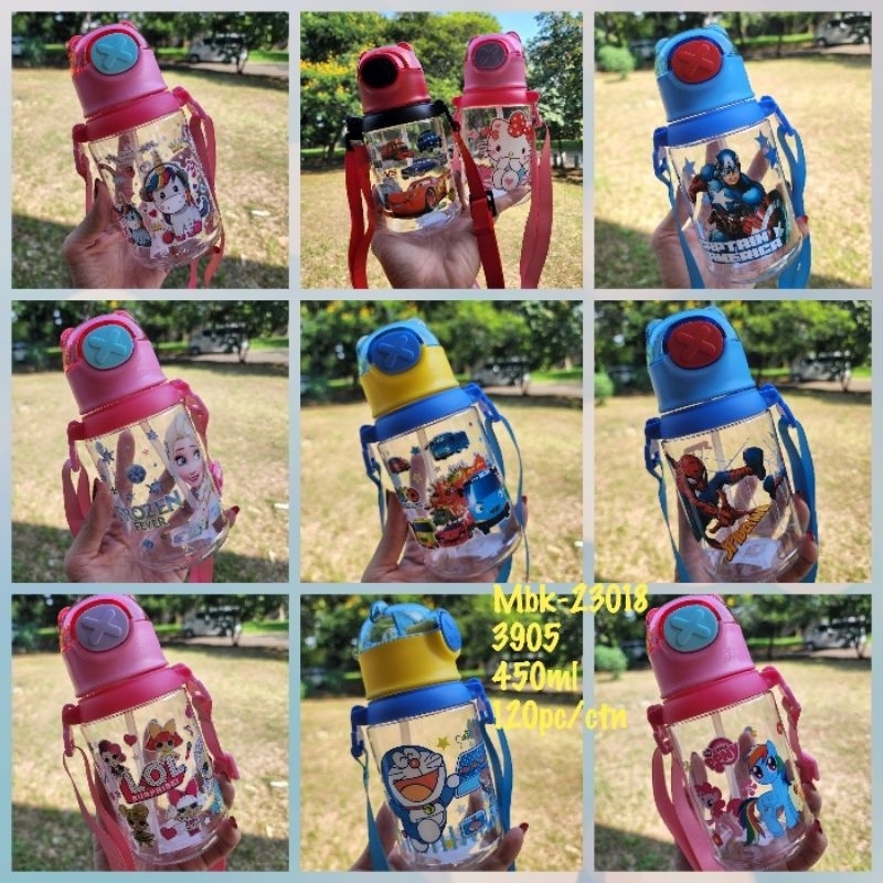 Jual Botol Minum Anak Karakter 450ml 600ml BPA FREE 3905 / 3906 - 23018 / 23019 | Shopee Indonesia