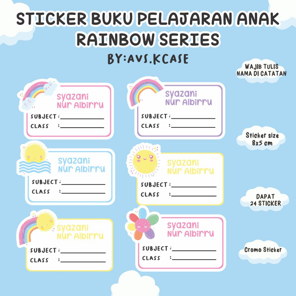 Jual STICKER BUKU RAINBOW SERIES | Shopee Indonesia