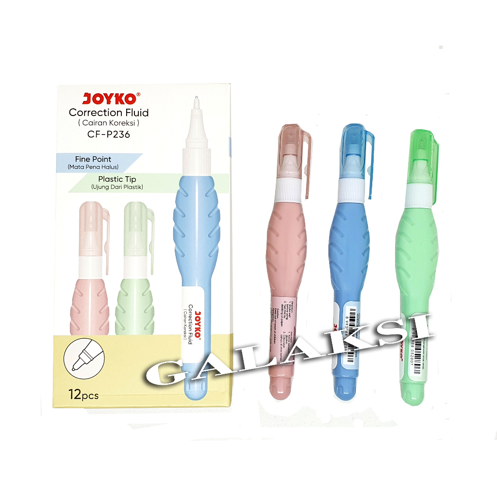 Jual [LUSIN/12 PCS] CORRECTION FLUID / TIP EX CAIR JOYKO CF-P236 | Shopee Indonesia