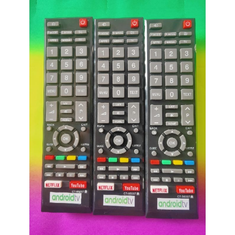 Jual Remote TV TOSHIBA LED SMART ANDROID metflix youtube CT95007 tombol ...