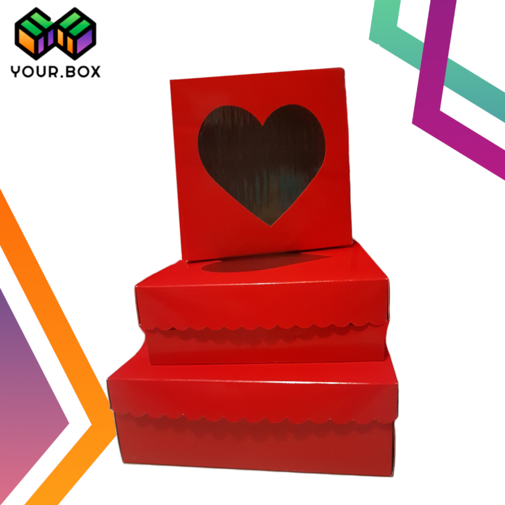 Jual Dus Love Merah Ukuran 20cm x 20cm x 8cm (5pcs) | Shopee Indonesia