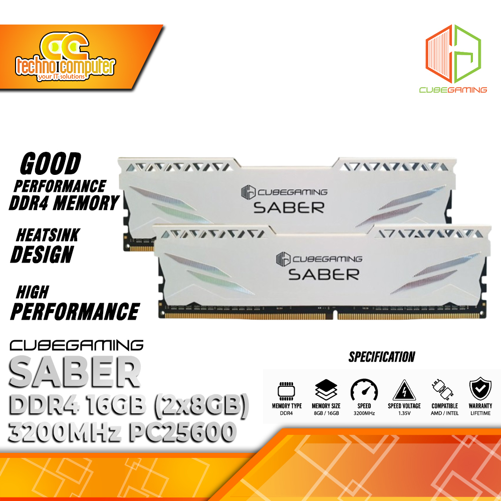 Jual RAM DDR4 CUBE GAMING SABER 16GB (2x8GB) Kit 3200Mhz | Shopee Indonesia