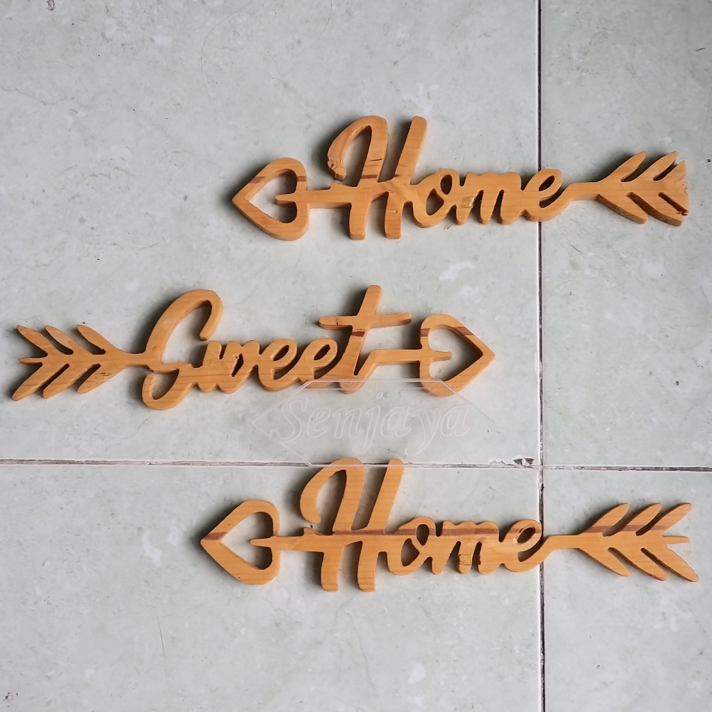 Jual Slogan Hiasan Dinding Home Sweet Home Kayu Artisitic Vintage ...