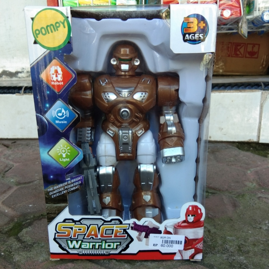 Jual Mainan Robot Space Warrior 902R Ada Lampu Dan Suara Bisa Jalan ...