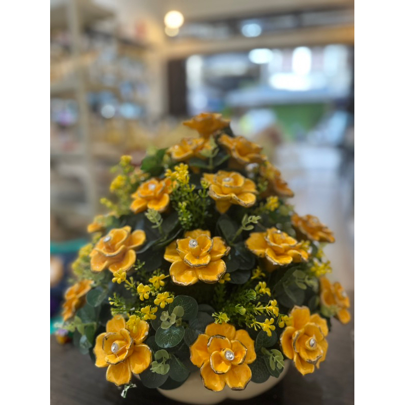 Jual Bunga Rangkai Keramik (Free Packing Kayu) | Shopee Indonesia