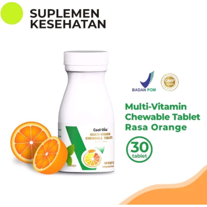 Jual Cool-VITA Chewable Orange Tablet / Milk Calcium Chewable Tablet ...