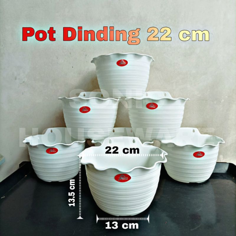 Jual Pot Bunga Dinding Putih Merah Bata Tempel Tembok Tanaman Hias ...