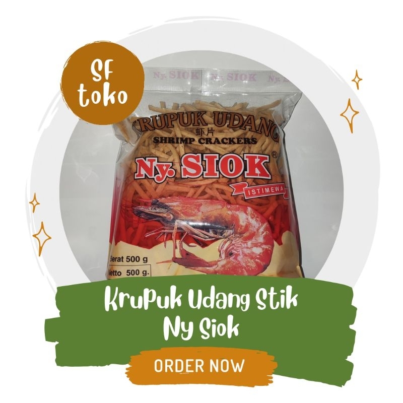 Jual Udang Stik Kerupuk Udang Stik Ny Siok 500 Gram Krupuk Nyonya Siok ...