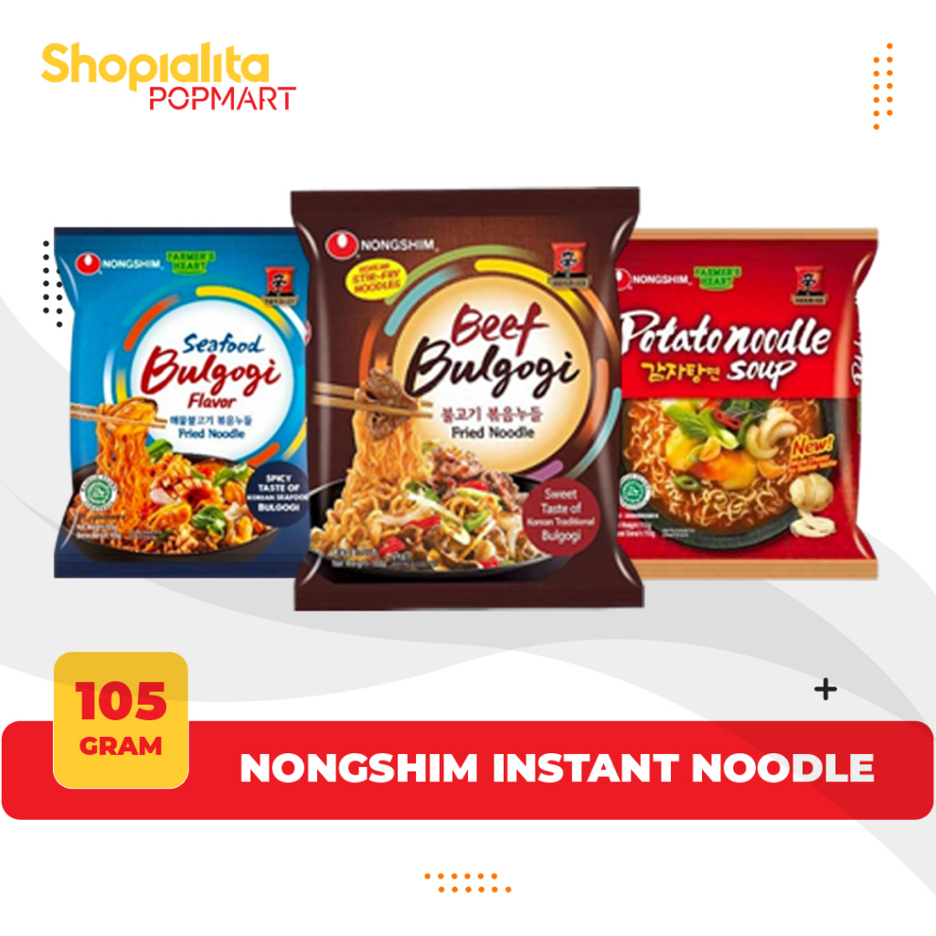Jual Nongshim Mie Instan Bulgogi Seafood Potato Noodle 105 gram ...