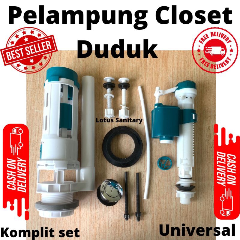 Jual pelampung closet duduk universal dual flush ( dua tombol) komplit ...