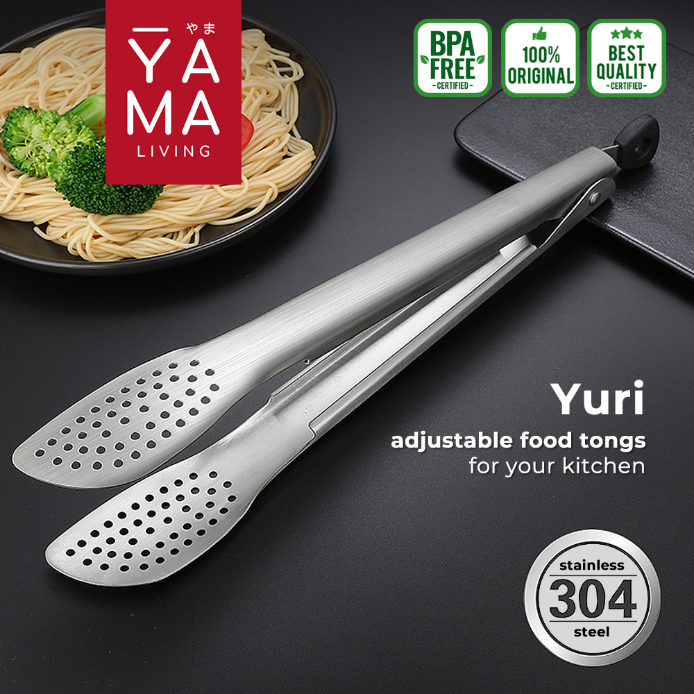 Jual YAMA YURI 304 Stainless Steel Food Tongs IUIGA Capitan Makanan ...