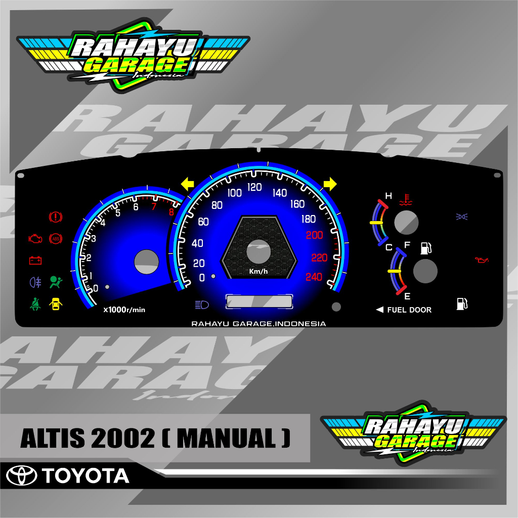 Jual panel spidometer custom toyota altis 2002 manual DAN matic papan ...