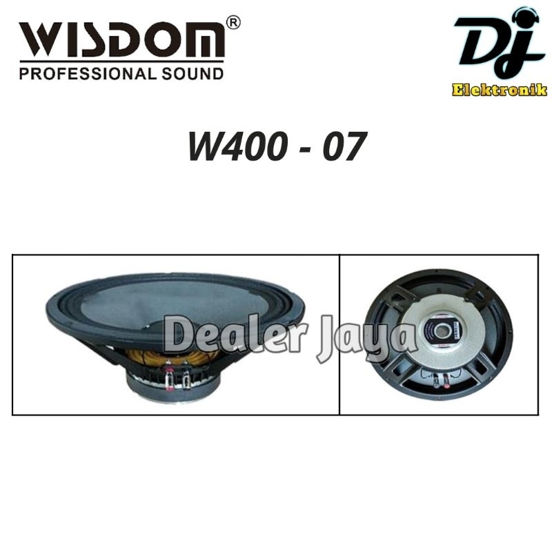 Jual Speaker Komponen Wisdom W400-07 / W 400 07 / W40007 - 15 inch | Shopee Indonesia