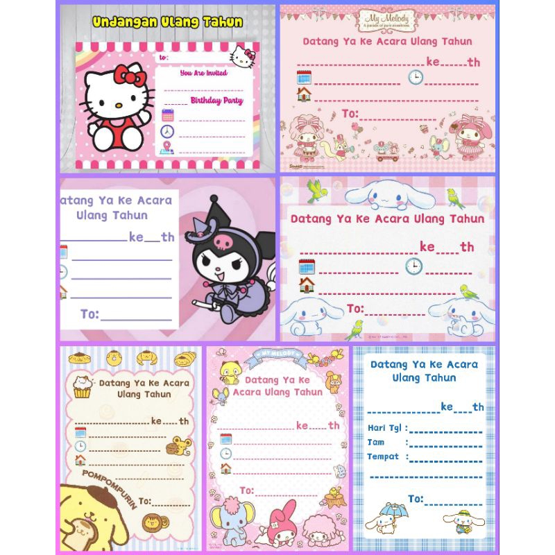 Jual Undangan Ulang Tahun Kosongan Tulis Sendiri Invitation Card ...