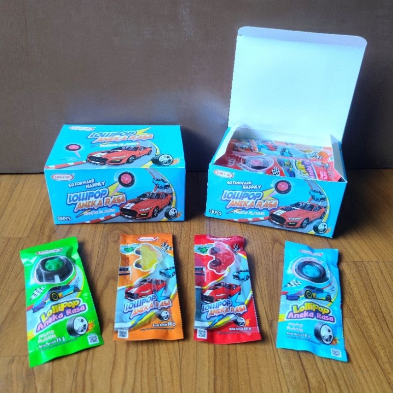 Jual Permen Lolipop Bentuk Mobil Dan Roda 1 Pack Isi 30 Pcs - Permen ...