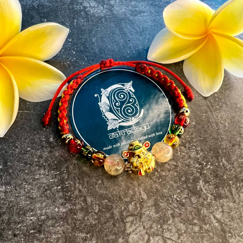 Jual CAKRADAYU Gelang Dewa Rejeki (Cai Shen) Batu Citrine dan Kristal ...