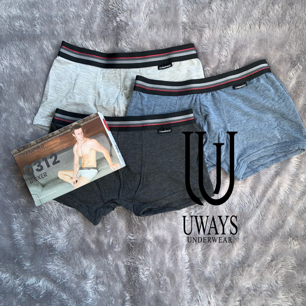 Jual Boxer Champiro 0312 (1 Box Isi 3 Pcs) / Celana Dalam Pria / Celana ...
