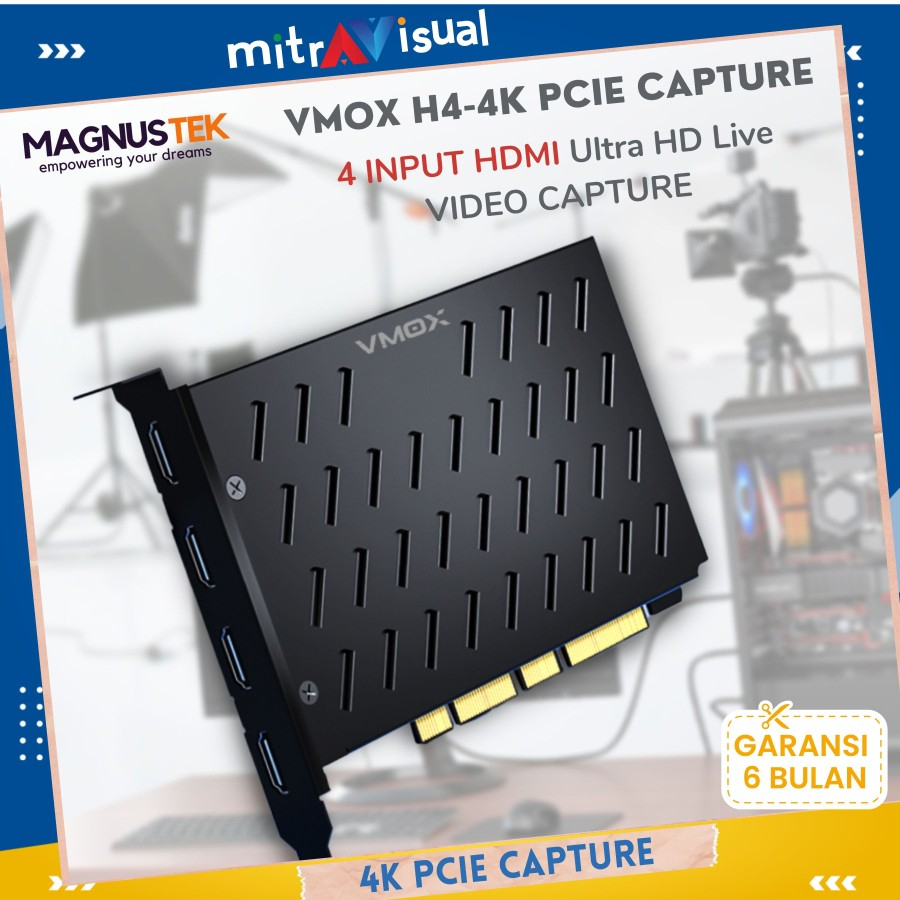 Jual VMOX H4-4K PCIE Video Capture 4 Input HDMI 4K Resolution for VMIX OBS | Shopee Indonesia