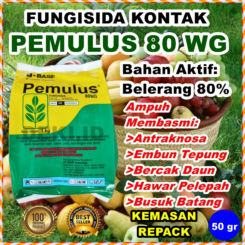 Jual Fungisida Pemulus 80 WG Belerang 80% 50 Gram Kemasan Repack ...