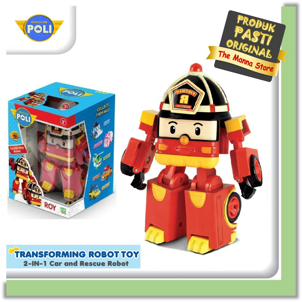 Jual Robocar Poli Transforming Robot Roy 4" MRT-0652 Korean Toys ...