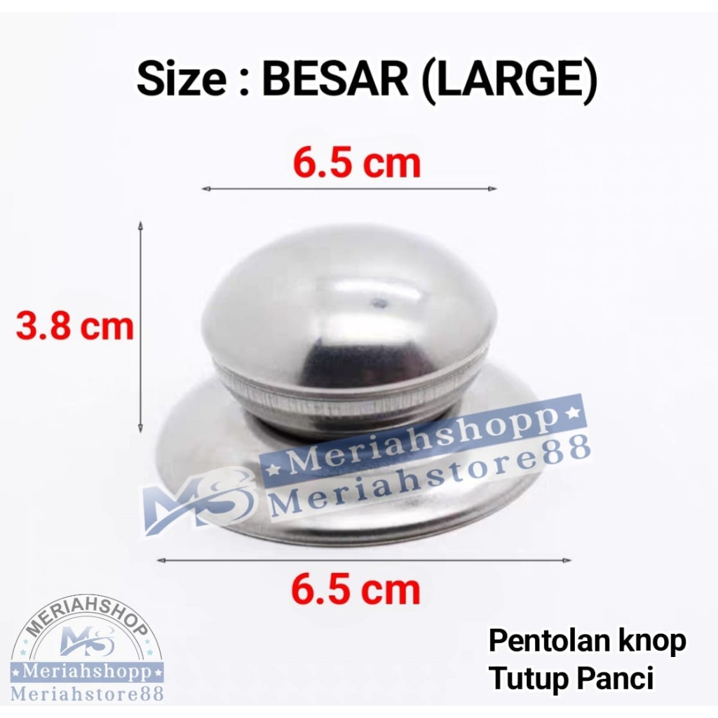 Jual Knop Knob BESAR & MEDIUM Pentolan Pegangan tutup panci kaca ...