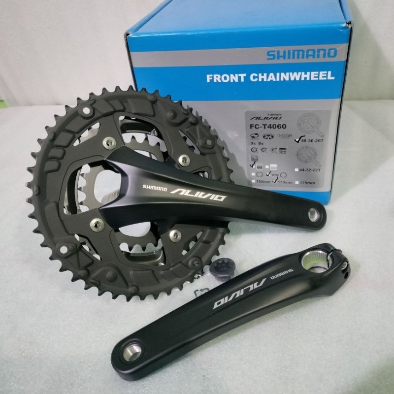 Jual Crank set Crankset Shimano Alivio HT2 seri FC-T4060 3 speed Triple ...