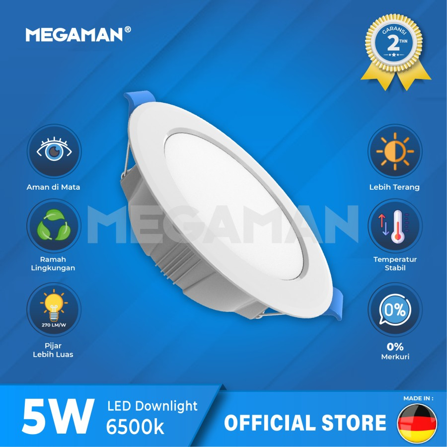 Jual Lampu LED Downlight 6500K Megaman | Shopee Indonesia
