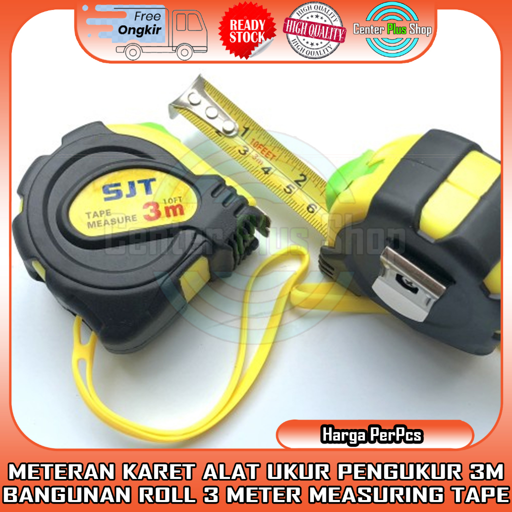 Jual METERAN 3M BODY KARET MEASURING TAPE 3 METER ROLL ALAT UKUR STOP PENGUKUR BANGUNAN OTOMATIS ...