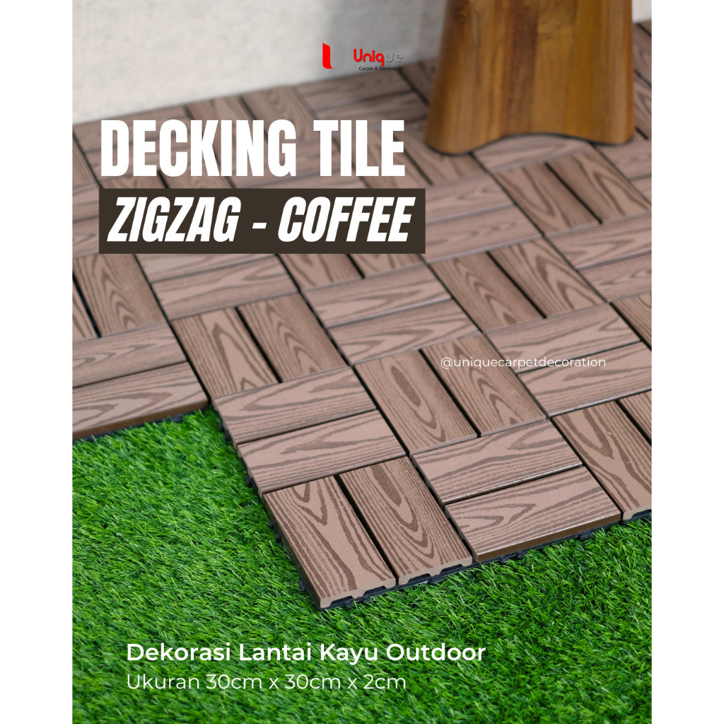 Jual Decking Tile WPC Outdoor / Dekorasi Lantai Kayu Motif Line ...