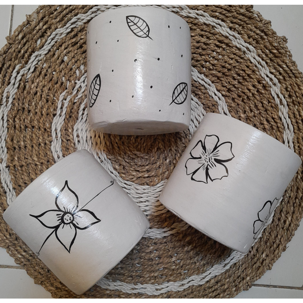 Jual Pot Lukis 15cm/Pot gerabah tanah liat teracota | Shopee Indonesia