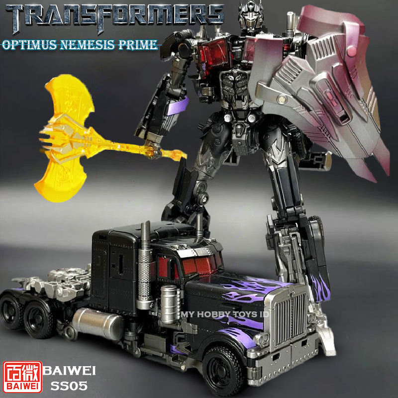 Jual Mainan Action Figure Trans formerss Optimus Prime Nemesis Black ...