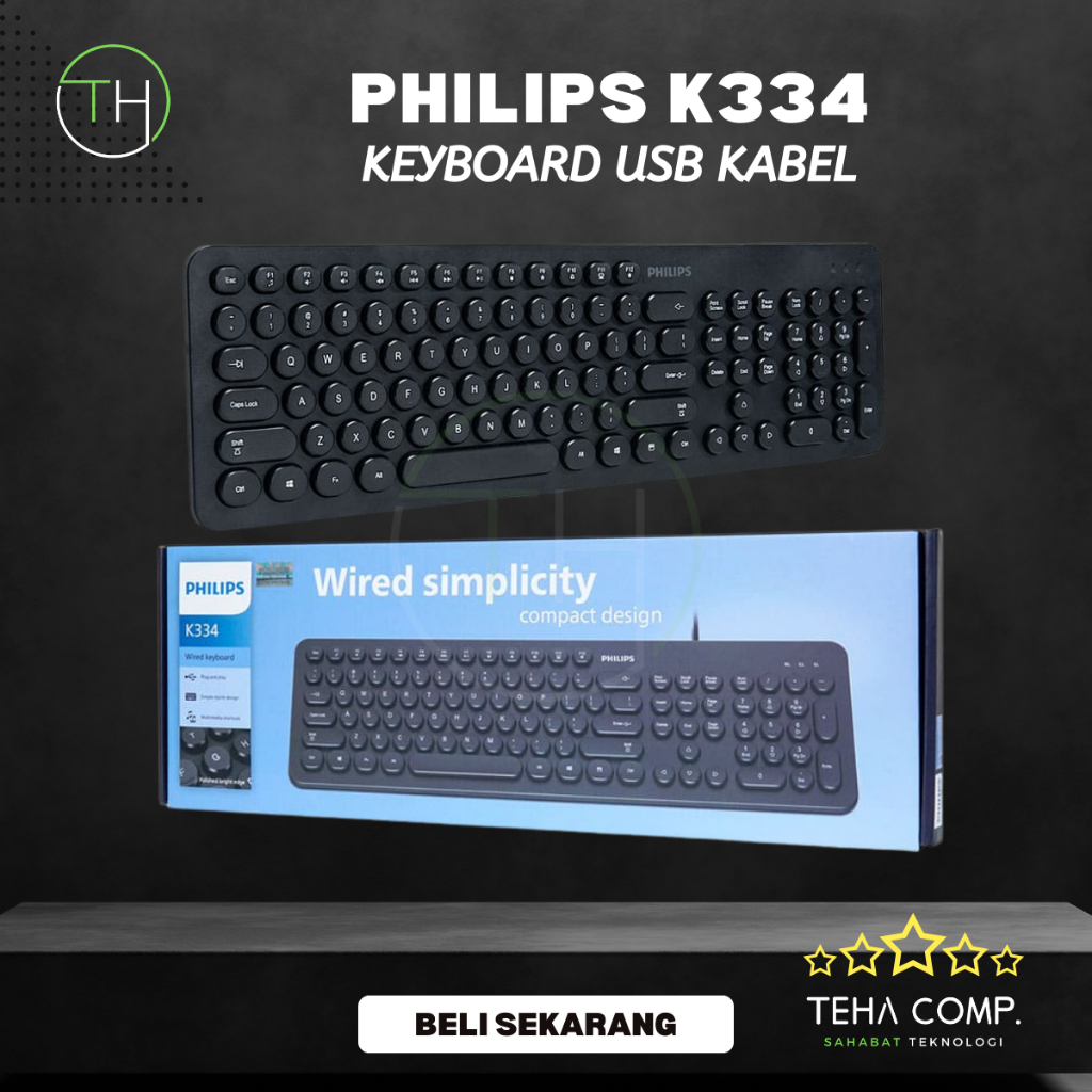 Jual Keyboard Komputer USB Kabel CPU Laptop CCTV Key Keybord PC PHILIPS ...
