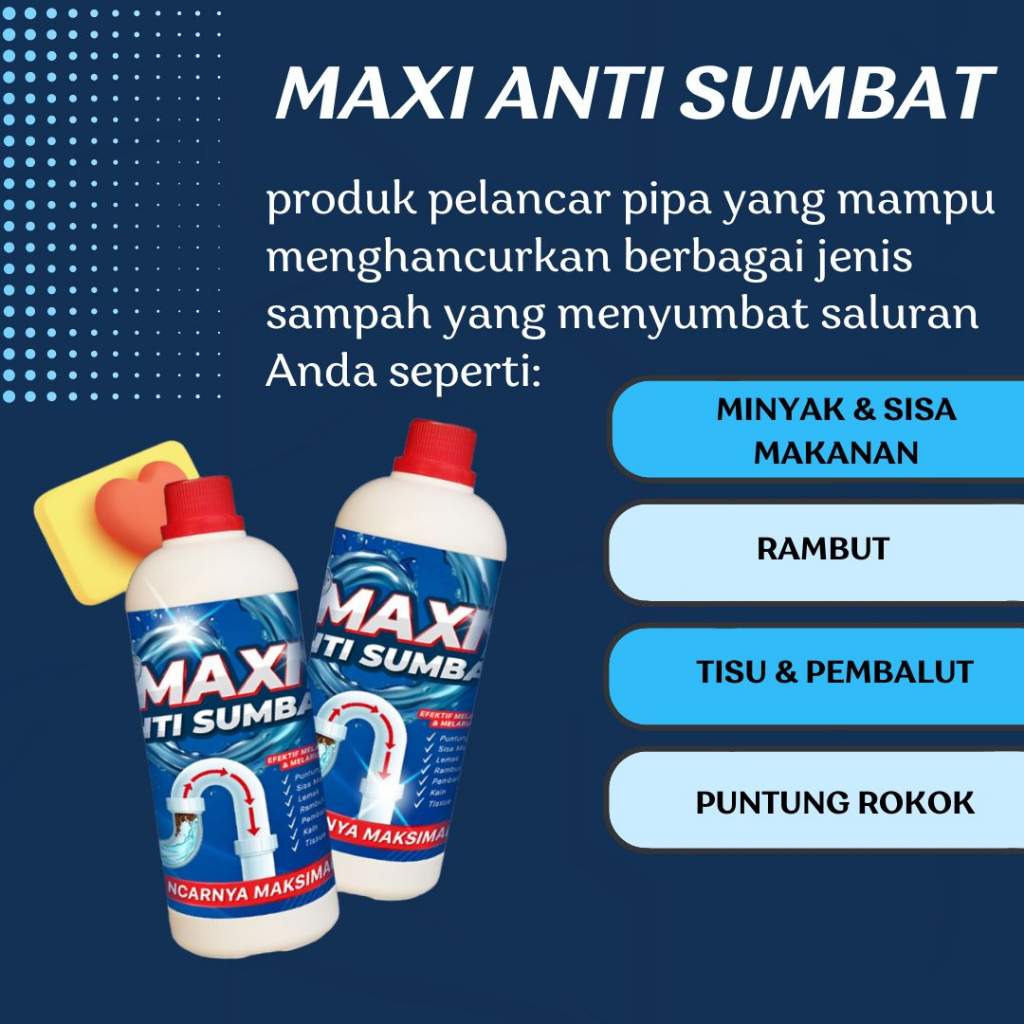 Jual MAXI ANTI SUMBAT 1300 gram - solusi pipa tersumbat - solusi wc ...
