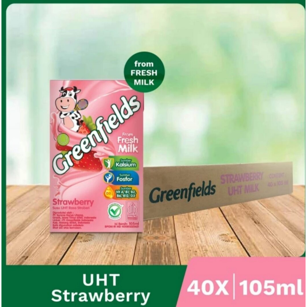 Jual SUSU GREENFIELDS / Greenfield UHT 105ml - Per Dus Isi 40pcs | Shopee Indonesia