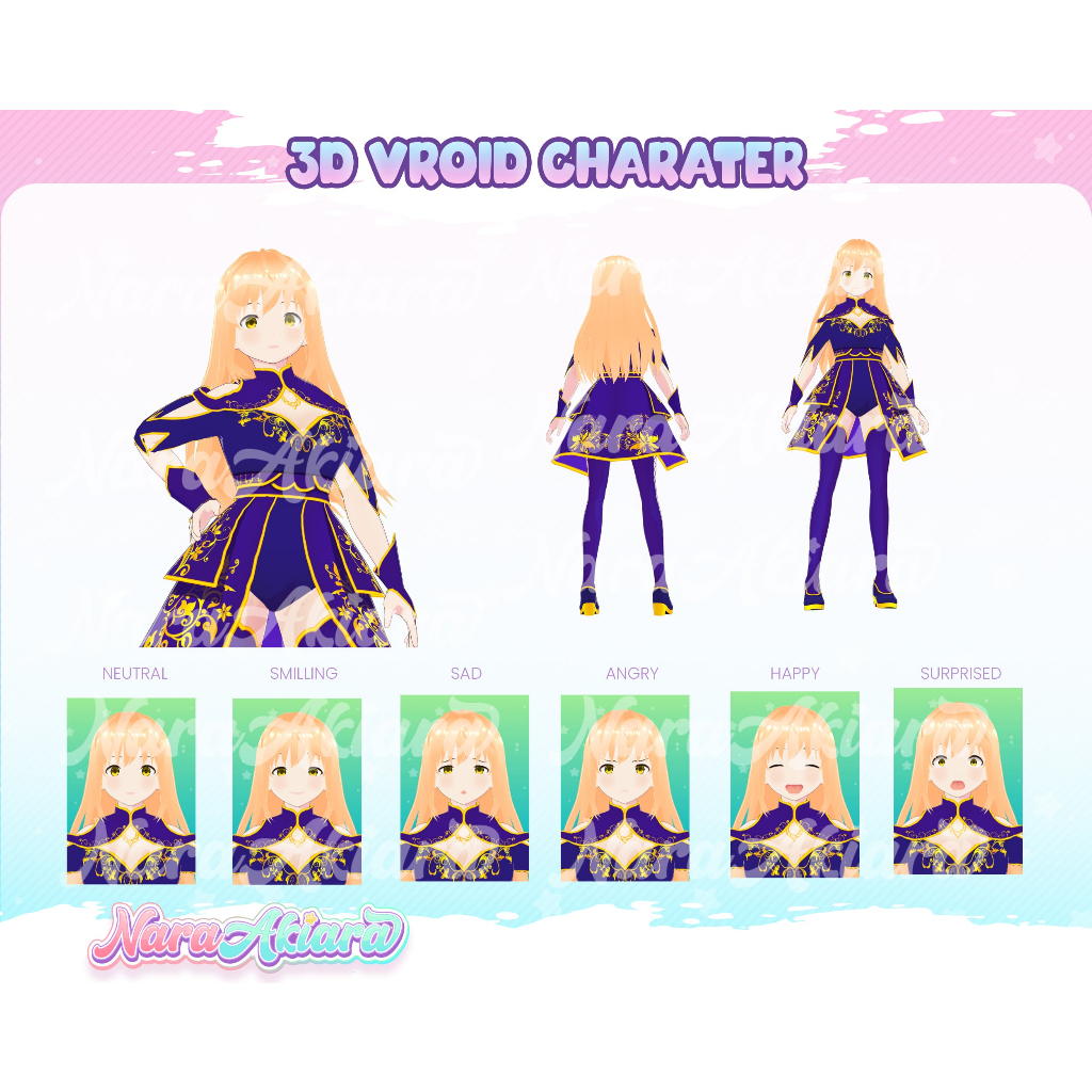 Jual Tampil Unik di Streaming Anda dengan Karakter 3D Vroid Siap Pakai ...