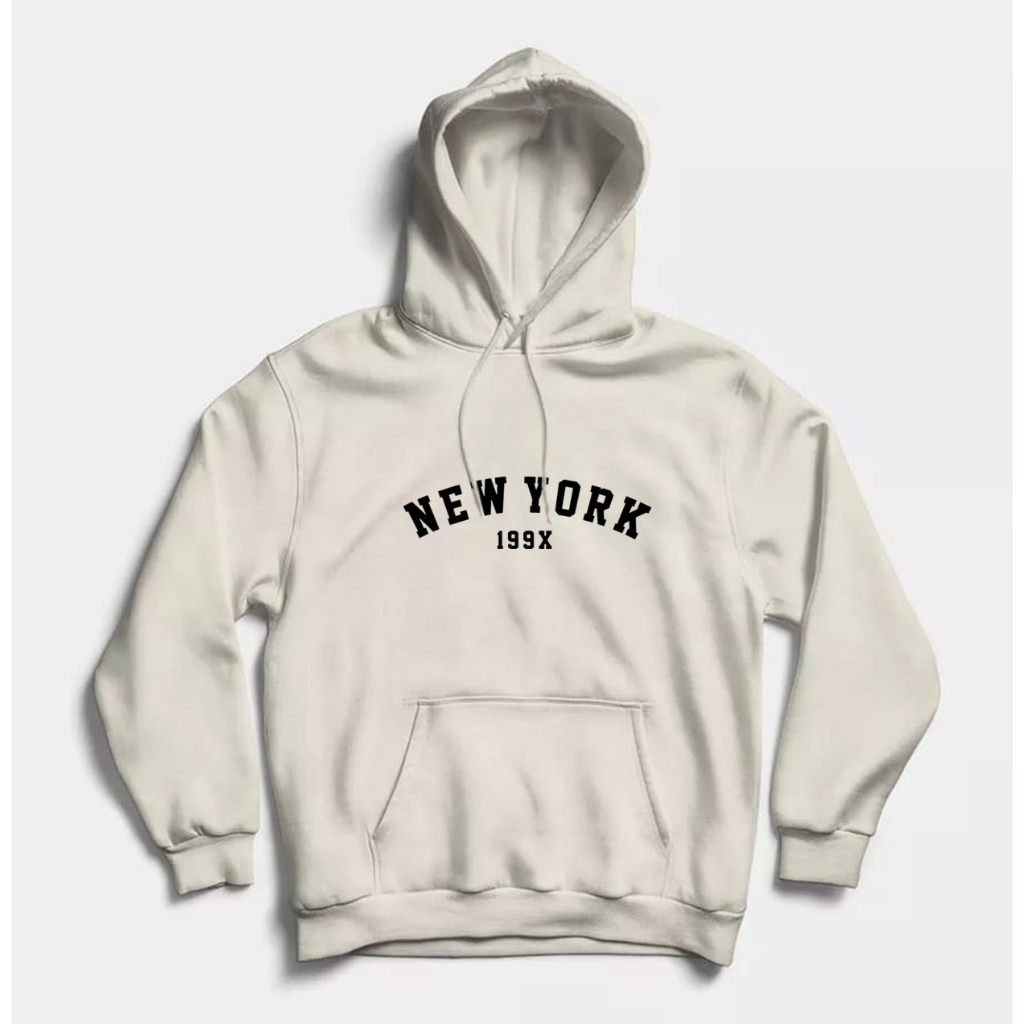 Jual Parisdivarious Sweater Hoodie Jemper New York 199x Bahan Fleece ...