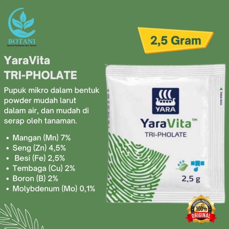 Jual Pupuk Micro Yaravita Tm Tri Pholate ISI 2,5 GRAM dari pt yara ...